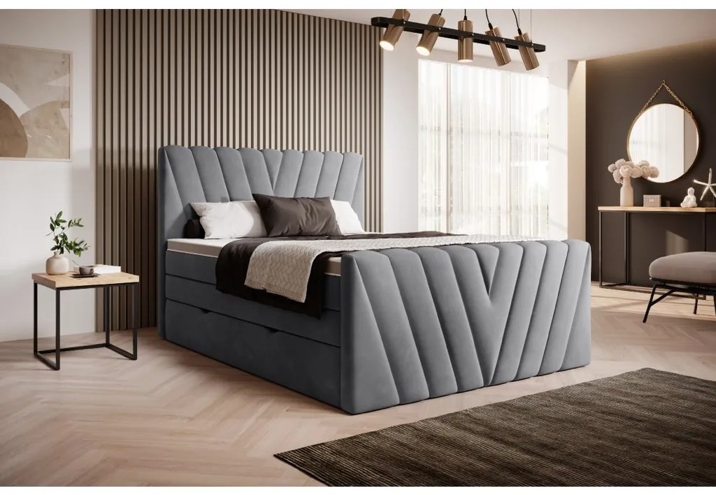 Candice boxspring postel 140X200 Materiál / Dekor: Lukso 24