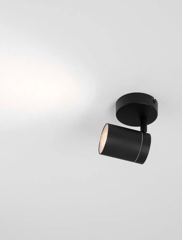 Matně černé kovové bodové svítidlo s ohybatelnou konstrukcí 12x8 cm Alma – Nova Luce