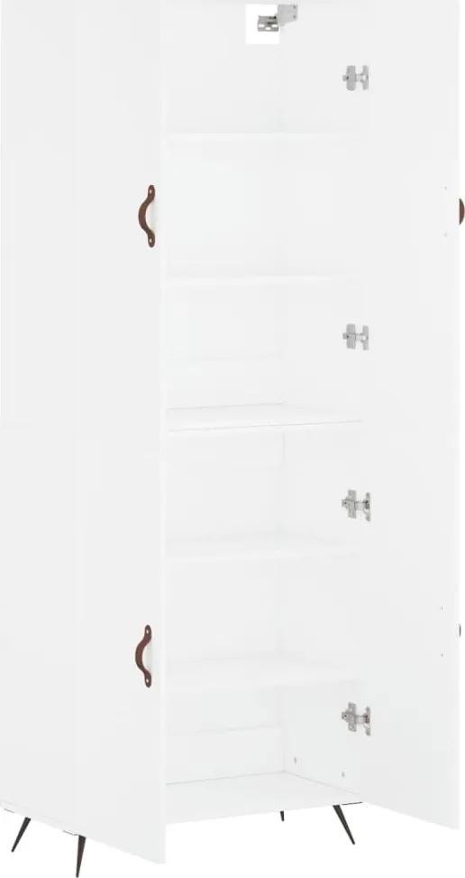 vidaXL Skříň highboard 69,5 x 34 x 180 cm kompozitní dřevo [3195651] Barva: bílá s vysokým leskem