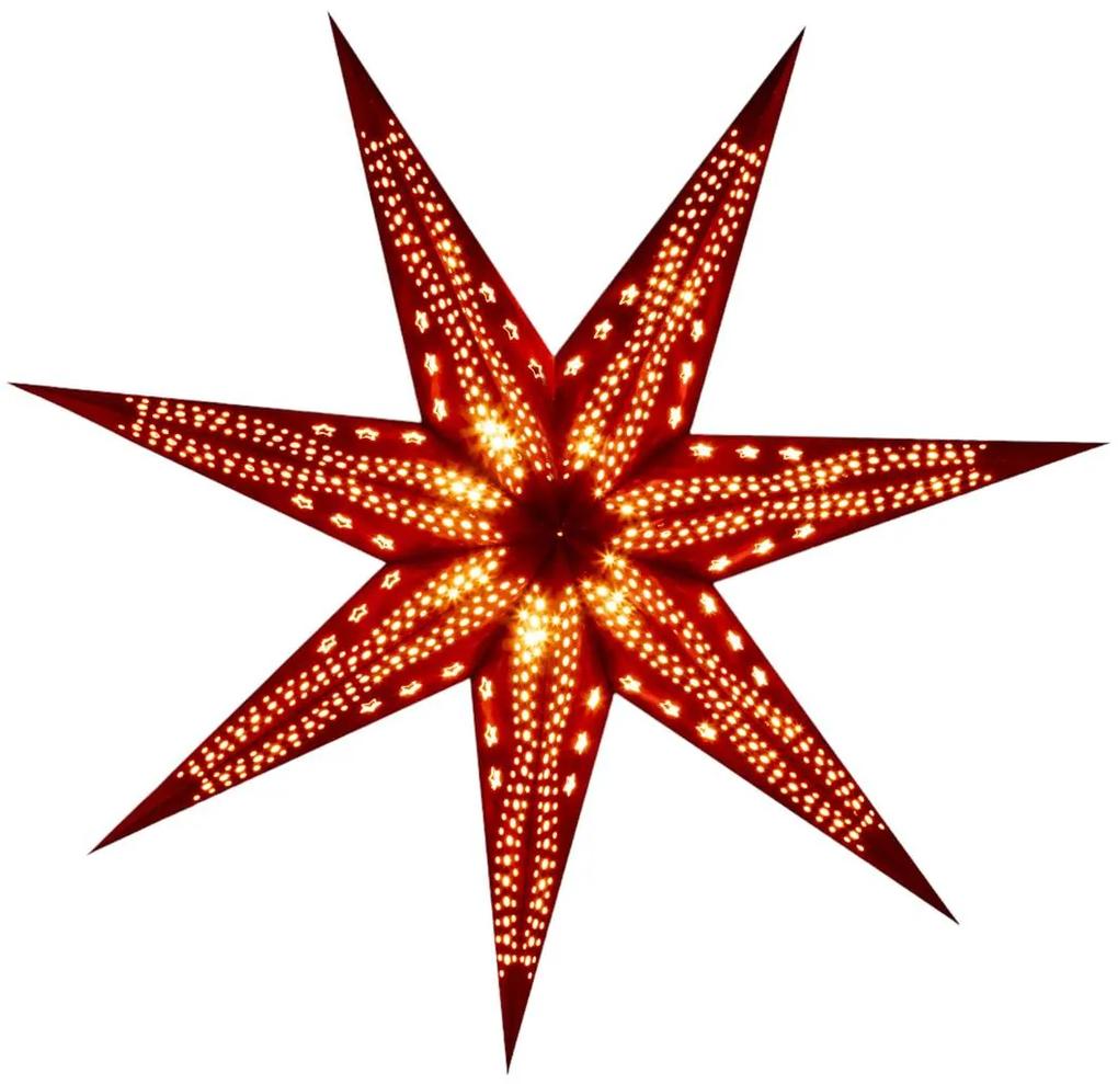 Sterntaler Samt papírová hvězda, Ø 75 cm červená