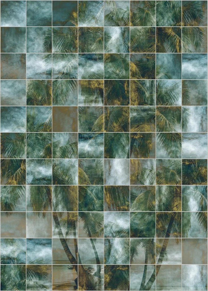 Komar Vliesová fototapeta Palm Puzzle 200 x 280 cm