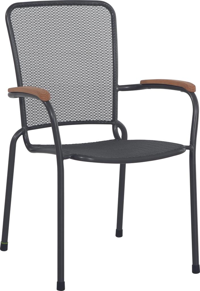 Stohovatelná židle MALAGA 2 (tmavě šedá) Šedá