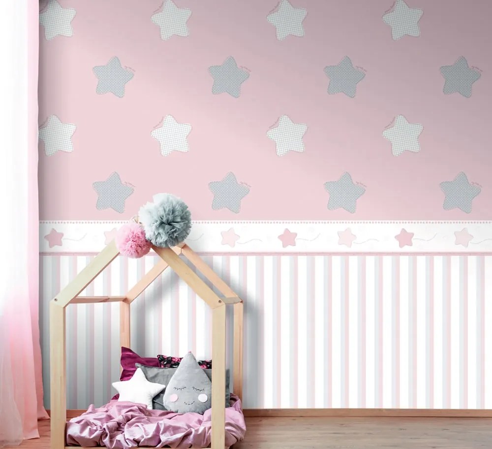 Samolepící dětská tapetová bordura 244-2, Lullaby, ICH Wallcoverings