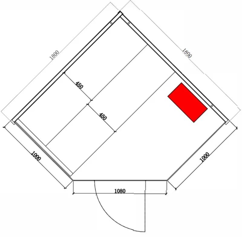 BPS-koupelny Finská sauna Relax  180x180, 5-6 osob