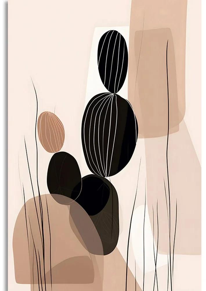 Obraz abstraktní botanické tvary kaktus Varianta: 40x60
