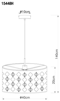 Globo 15448H - Lustr na lanku ABBEY 1xE27/60W/230V