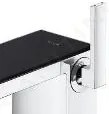 Axor MyEdition - Umyvadlová baterie s výpustí Push-Open, chrom/černé sklo 47020600