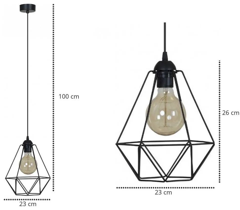 Závěsné svítidlo Fusion, 1x drátěné stínítko (výběr ze 3 barev)