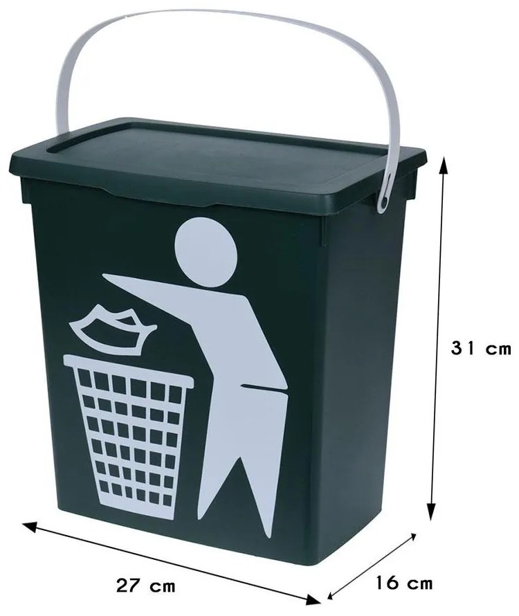 Odpadkový koš Bio 12L zelený