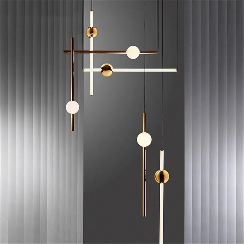 Toolight - LED stropní lampa závěsná 60cm 12W APP475-CP, zlatá-bílá, OSW-00607
