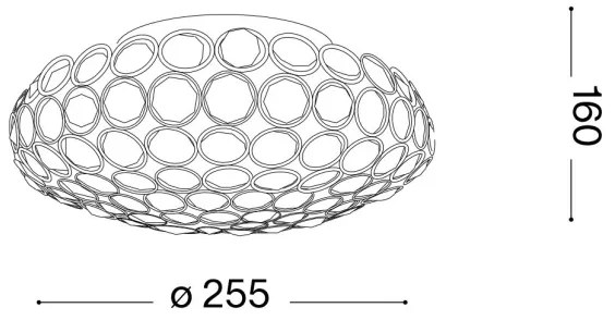 Ideal Lux - LED Křišťálové stropní svítidlo KING 3xG9/3W/230V pr. 25,5 cm zlatá