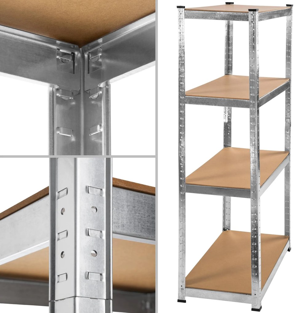 Fistar AKCE - Balíček : 3x Regál 1500x700x300 mm kovový zinkovaný 4-policový, nosnost 700 kg