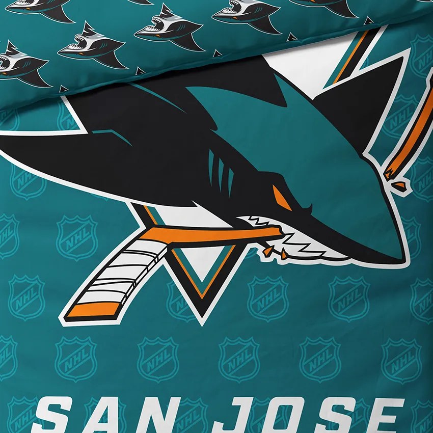 Hokejové povlečení NHL San Jose Sharks Shields Velikost: 135x200 + 80x80 cm