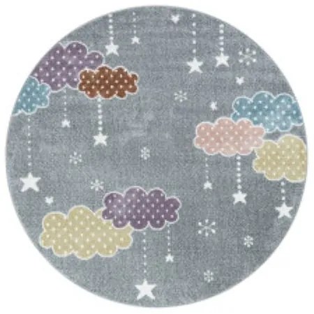 Ayyildiz koberce Dětský kusový koberec Lucky 3611 grey kruh - 120x120 (průměr) kruh cm