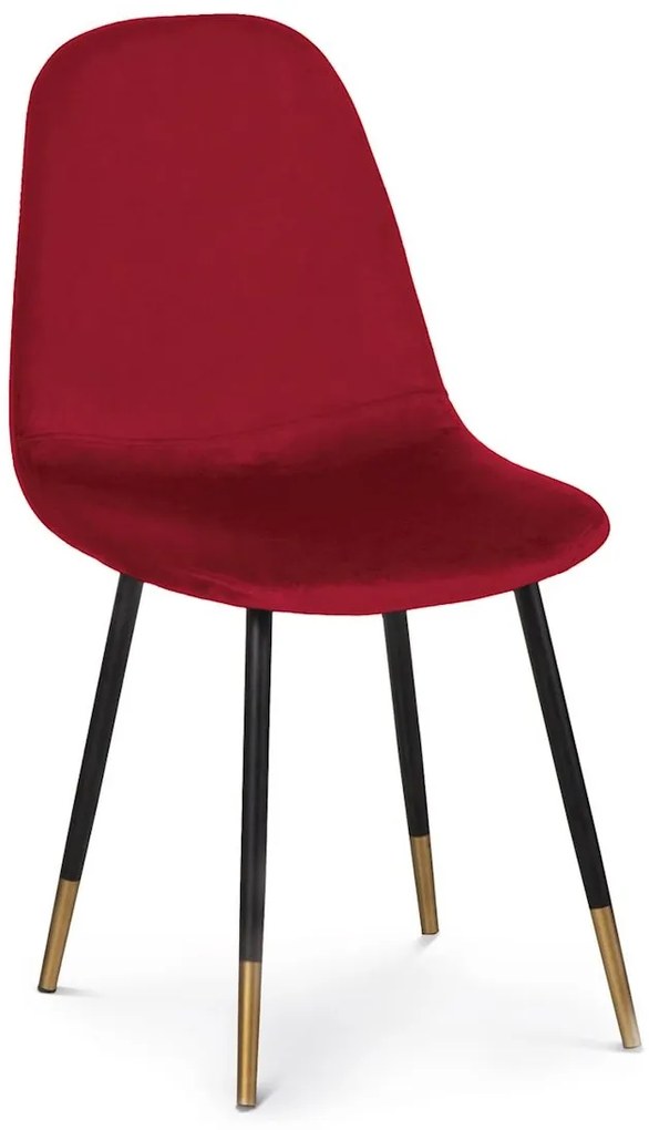 Villa Style Jídelní židle Gamma, samet, červená