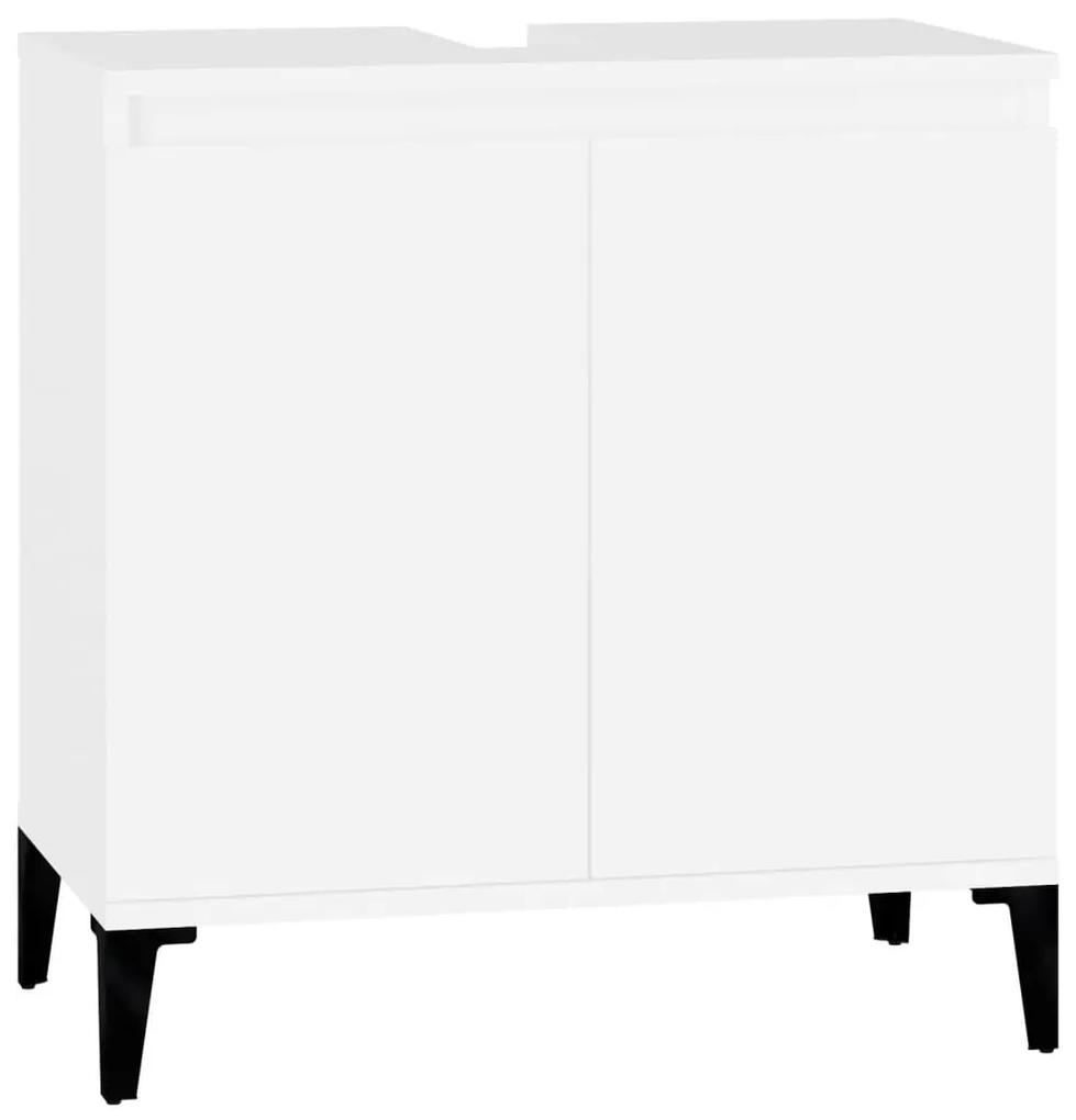 3dílný set koupelnového nábytku bílý kompozitní dřevo,  3185589