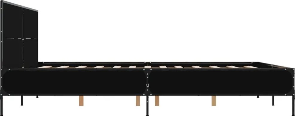 Rám postele černý 120 x 200 cm kompozitní dřevo a kov 3279992