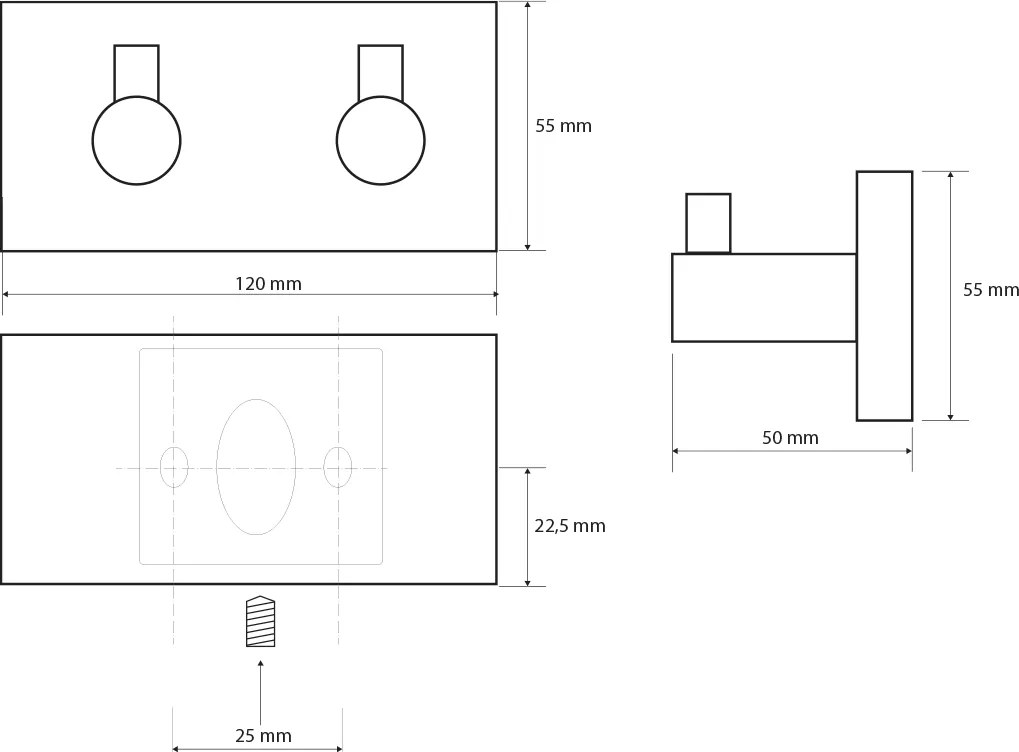 Sapho Sapho, X-SQUARE dvojháček, chrom, XQ206