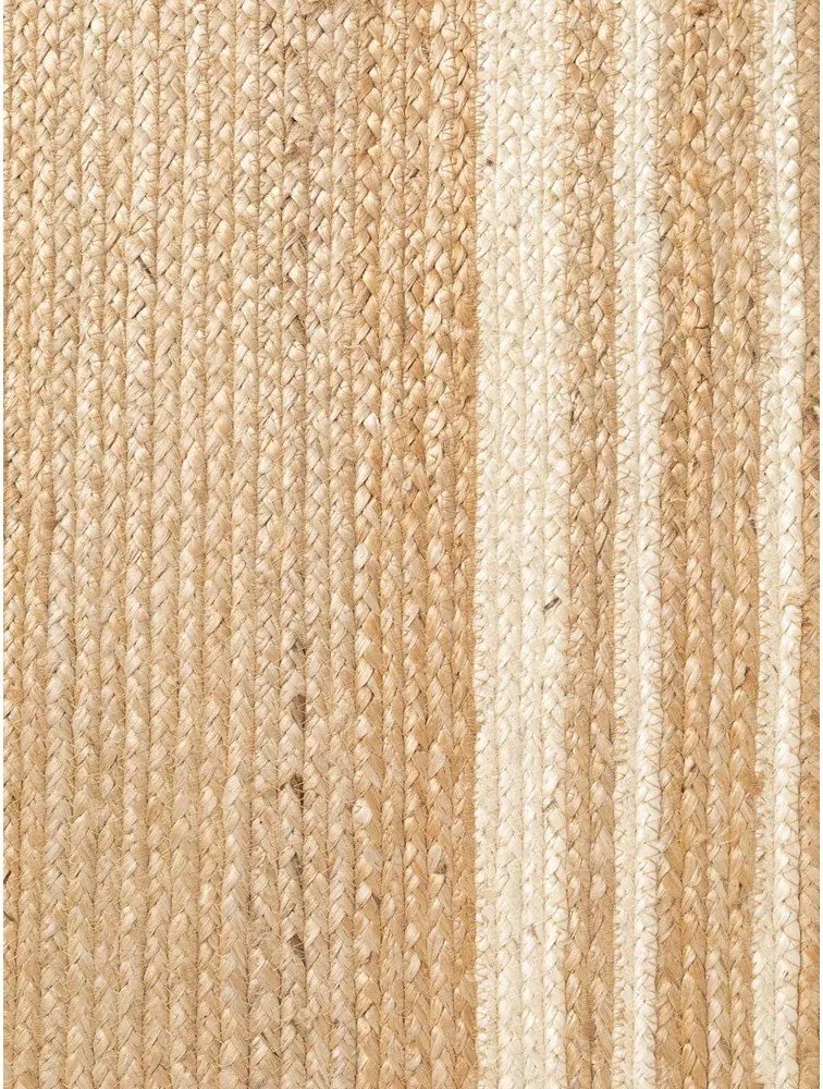 Krémový/v přírodní barvě oboustranný/ručně tkaný jutový běhoun 80x250 cm Looma – Hanse Home
