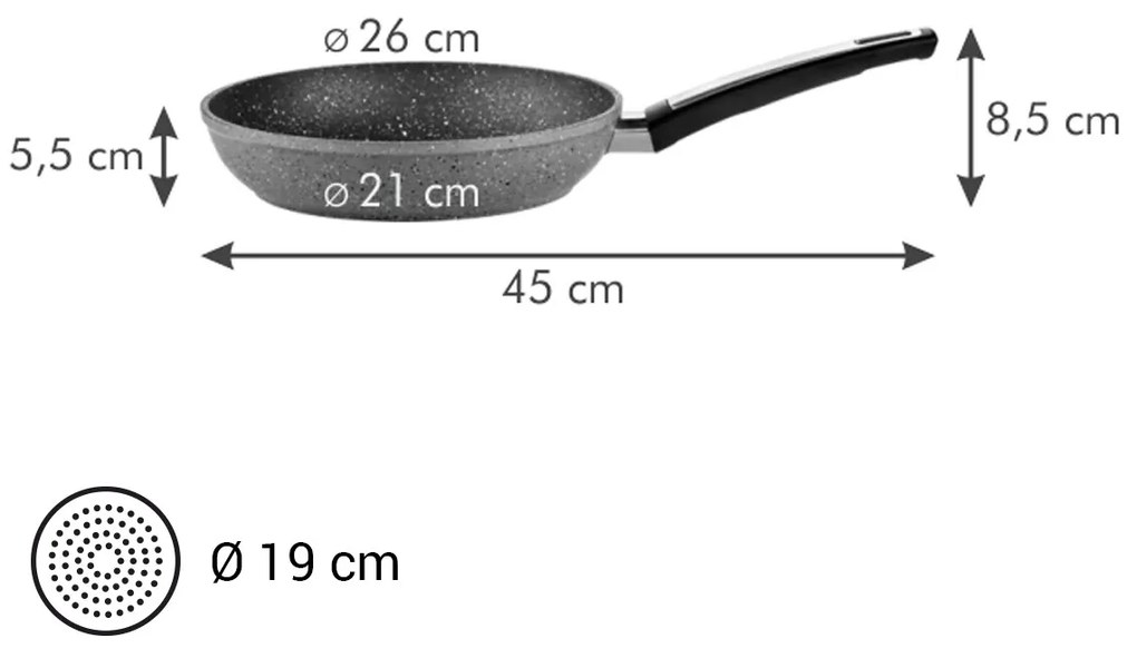 TESCOMA Pánev i-PREMIUM Stone ø 26 cm