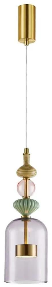 Milagro LED Lustr na lanku ARTE LED/12W/230V pr. 13 cm mosaz MI2311