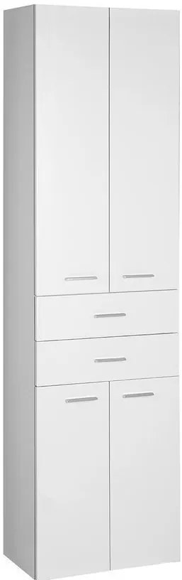 Aqualine Aqualine, ZOJA/KERAMIA FRESH skříňka vysoká 50x184x29cm, bílá, zásuvky, 51291
