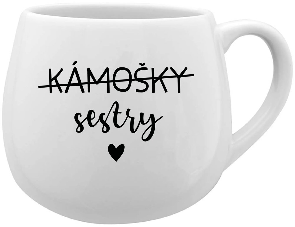 KÁMOŠKY SESTRY - bílý keramický hrníček 300 ml