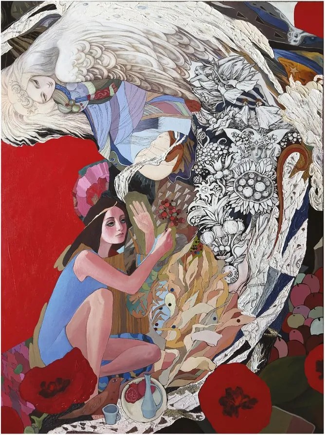 Yulia Novikova | Rajská zahrada Rám: Černý, Velikost: 70 x 50 cm