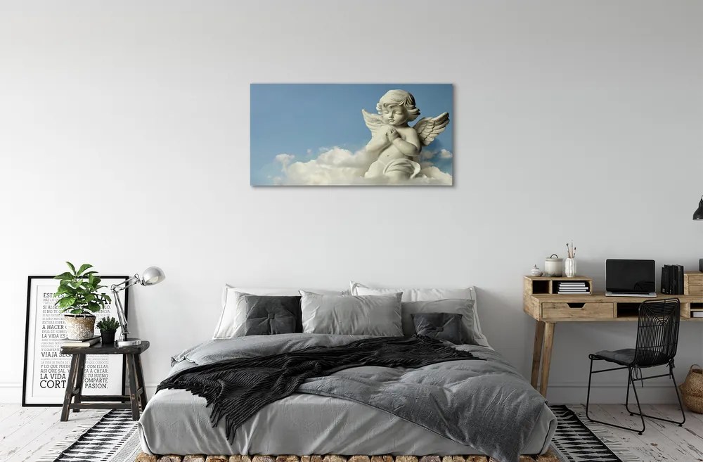 Obrazy na plátně Anděl nebe mraky 140x70 cm