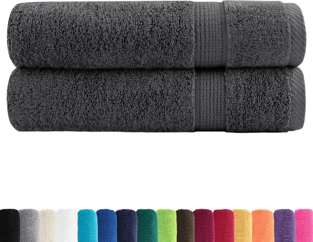 Prémiové osušky SOLUND 2 ks antracitové 100x150 cm 600 g/m² 137164