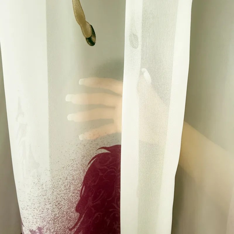 Dětská voálová záclona Princess slonová kost metráž Ervi 10153