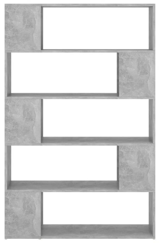 Petromila Knihovna / dělicí stěna betonově šedá 100x24x155 cm kompozit