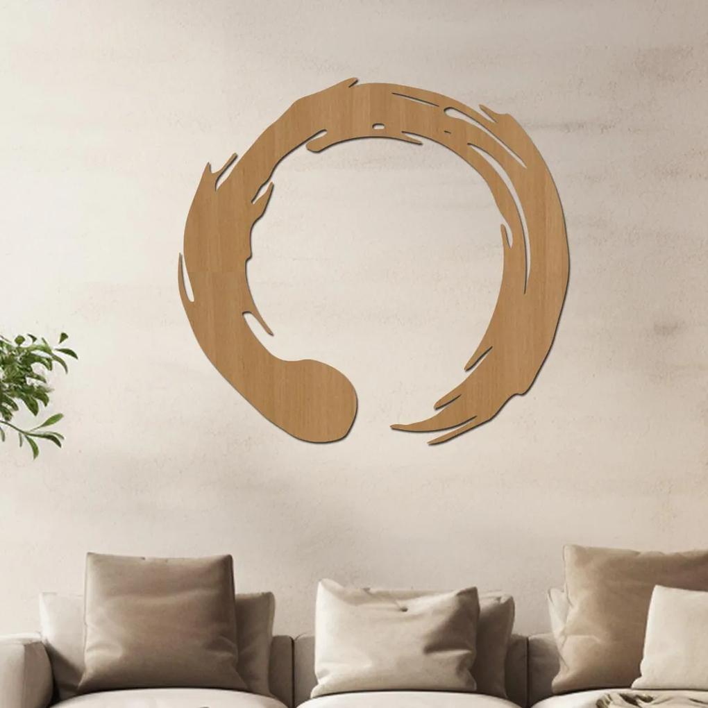 dřevo života Dřevěný obraz ENSO zenový kruh Barevný vzor: Ořech, Rozměry Ø: 20