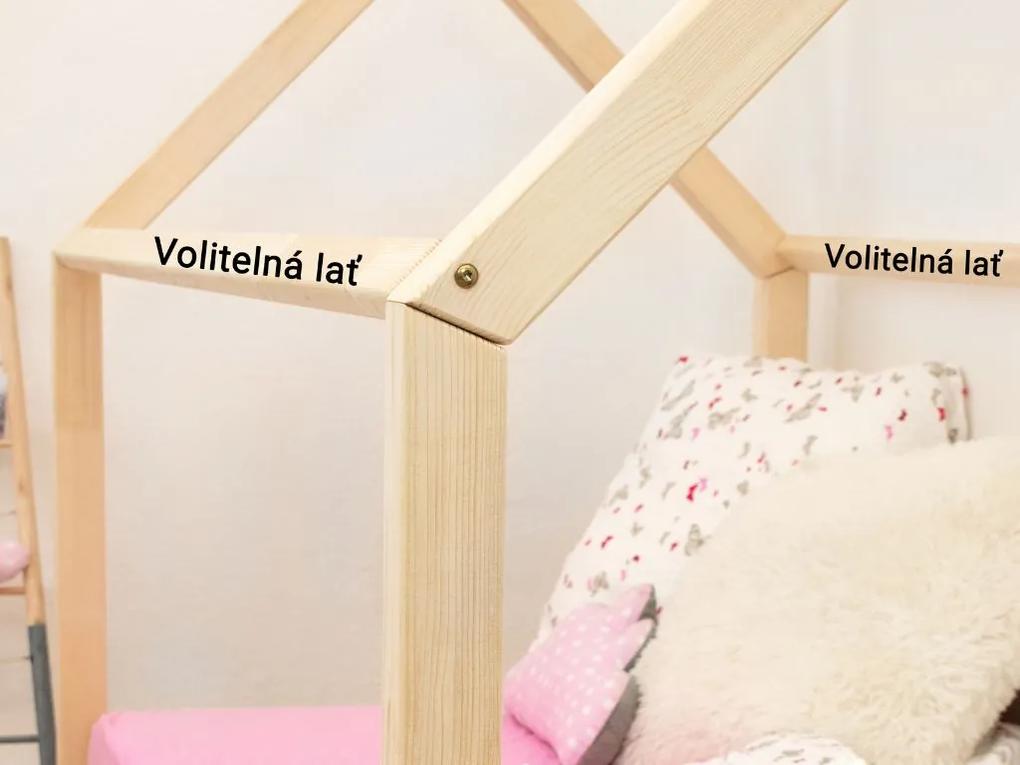 Benlemi Dětská postel domeček TERY Zvolte barvu: Pastelově růžová, Zvolte rozměr: 70x160 cm