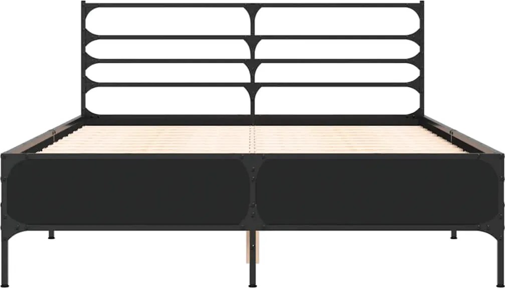 Rám postele černý 120 x 200 cm kompozitní dřevo a kov 3280037