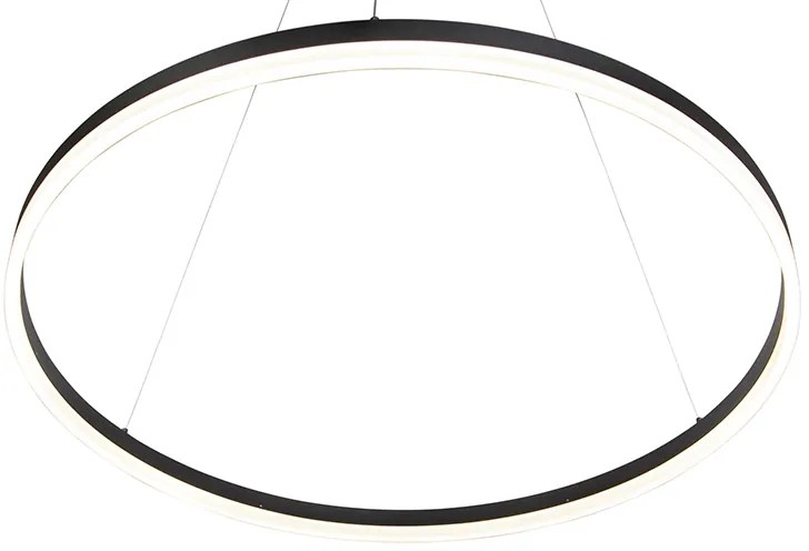 Designové závěsné svítidlo černé 80 cm vč. LED s 3-stupňovým stmíváním - Anello
