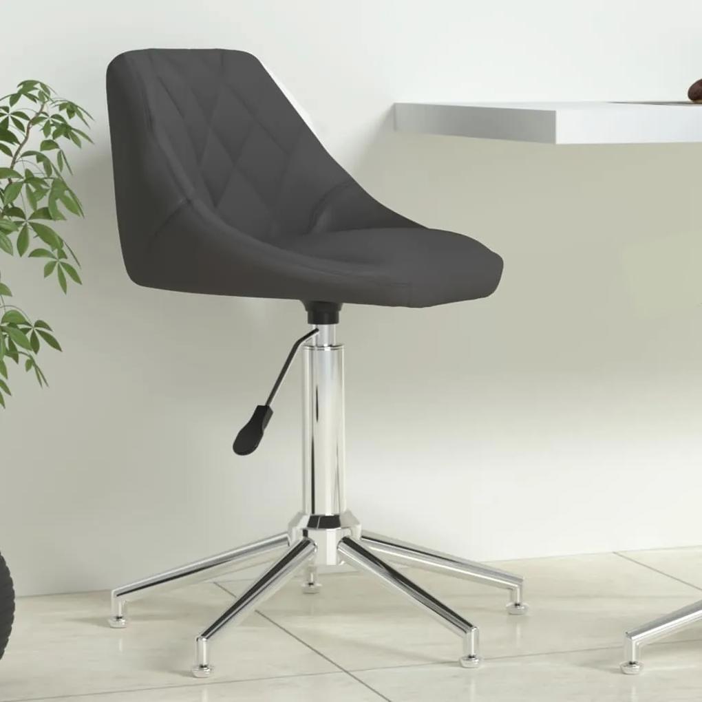 335384 vidaXL Otočná kancelářská židle šedá umělá kůže