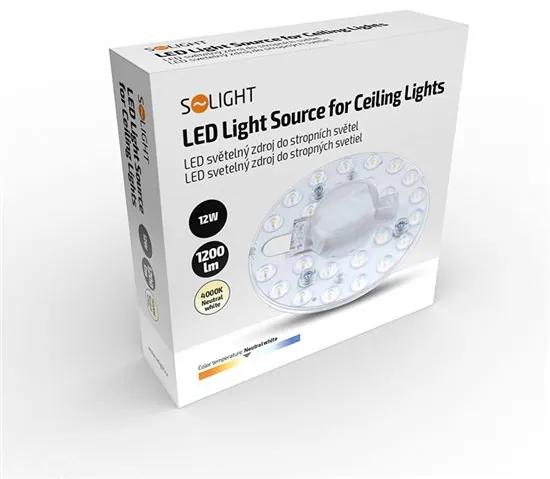 SOLIGHT LED světelný zdroj do stropních světel, 12W, 1200lm, 4000K, 130mm