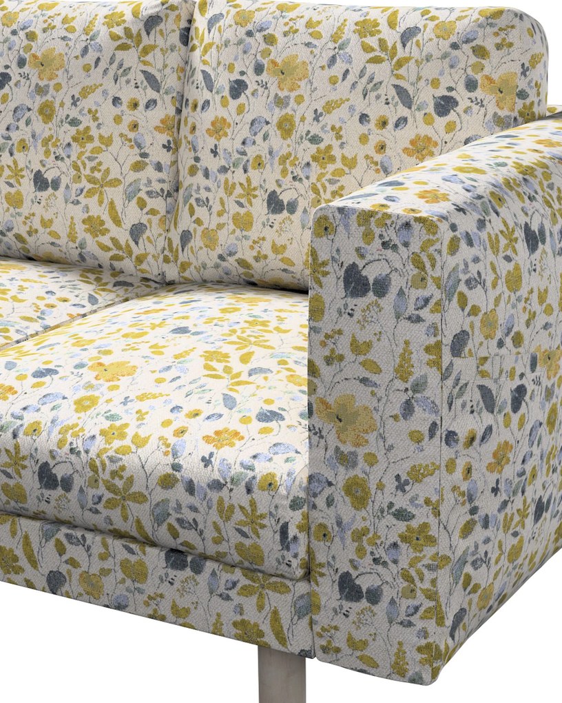 Potah na pohovku IKEA Norsborg 3-místná barva žlutá látka pletený vzor, vzorované