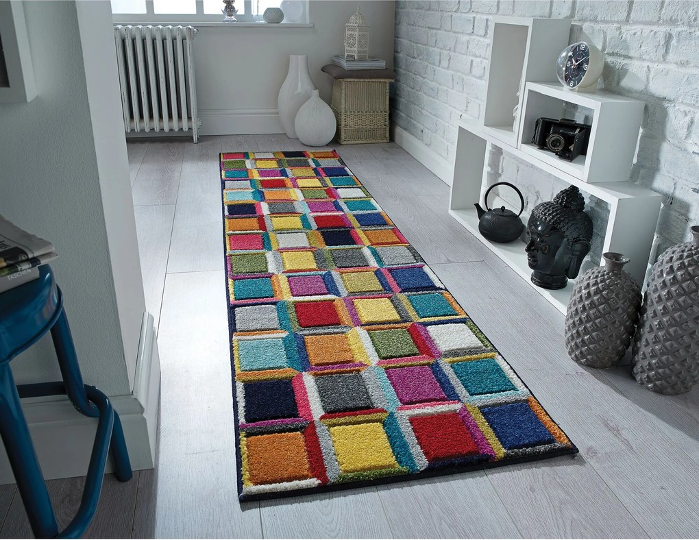 Flair Rugs, Běhoun Spectrum Waltz Multi, 66x230, vícebarevná, chodba / předsíň