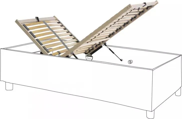 BLANÁŘ Postel Alison 90x200 tmavě šedá