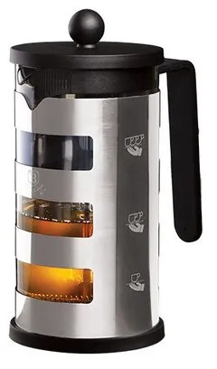 BERLINGERHAUS Konvice na čaj a kávu french press 600 ml Black Silver Collection BH-7806