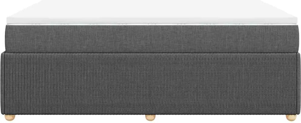 Box spring postel s matrací tmavě šedý 140 x 190 cm textil 3285568