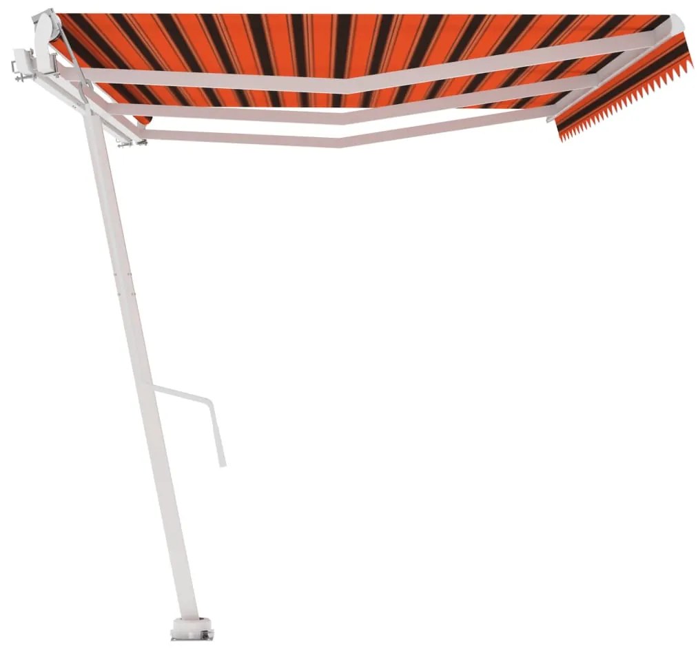 vidaXL Marketos Volně stojící automatická markýza 600 x 300 cm oranžová/hnědá