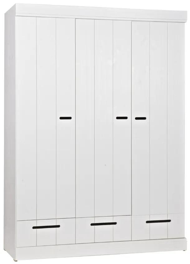 OnaDnes -20% Hoorns Bílá dřevěná skříň Ernie 140 x 53 cm