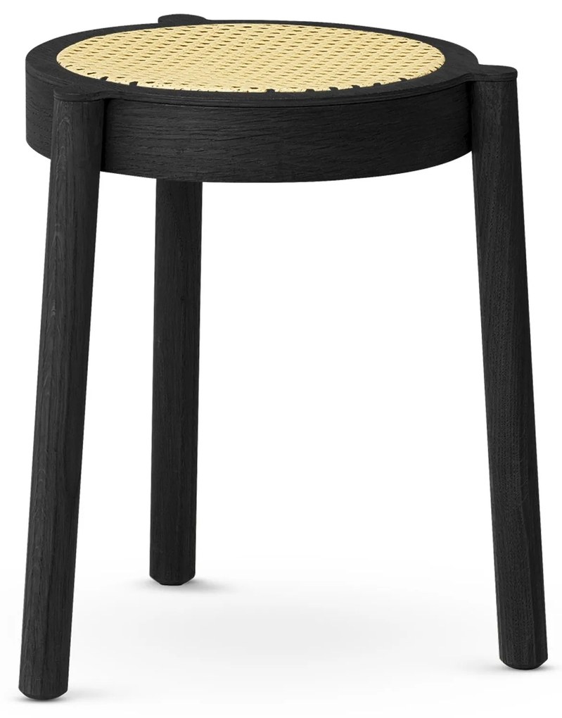 NORTHERN Stolička Pal Stool, Black Oak, Cane Mesh