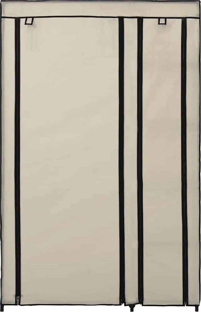 Skládací šatní skříň krémová 110 x 45 x 175 cm textil 282422