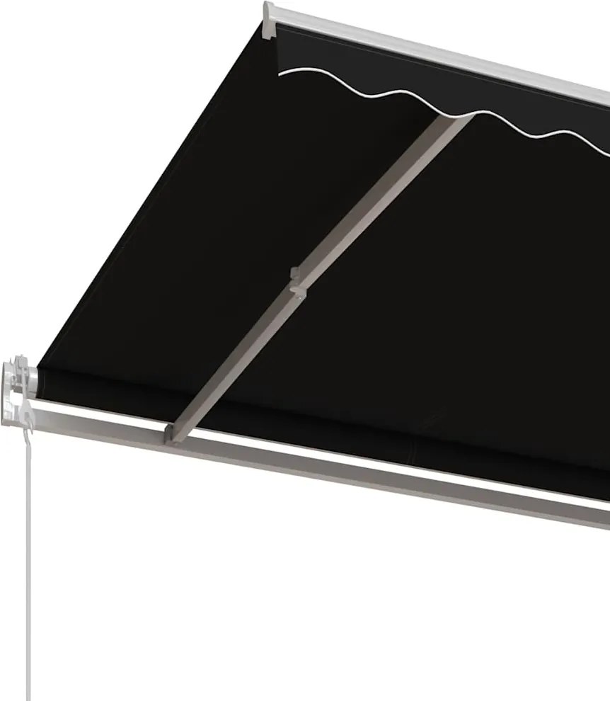 Automatická zatahovací markýza 500 x 350 cm antracitová 3069029