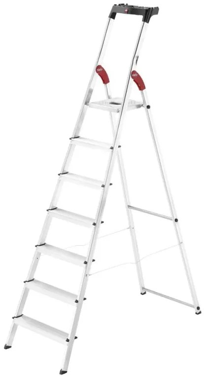 Hliníkové schůdky Hailo L60 6+1 příčka, nosnost 150 kg, 8160-707