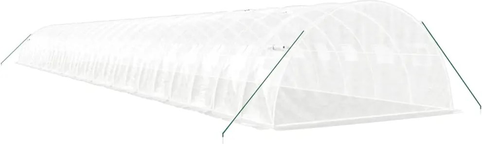 Skleník s ocelovým rámem bílý 96 m² 24 x 4 x 2 m 3188082